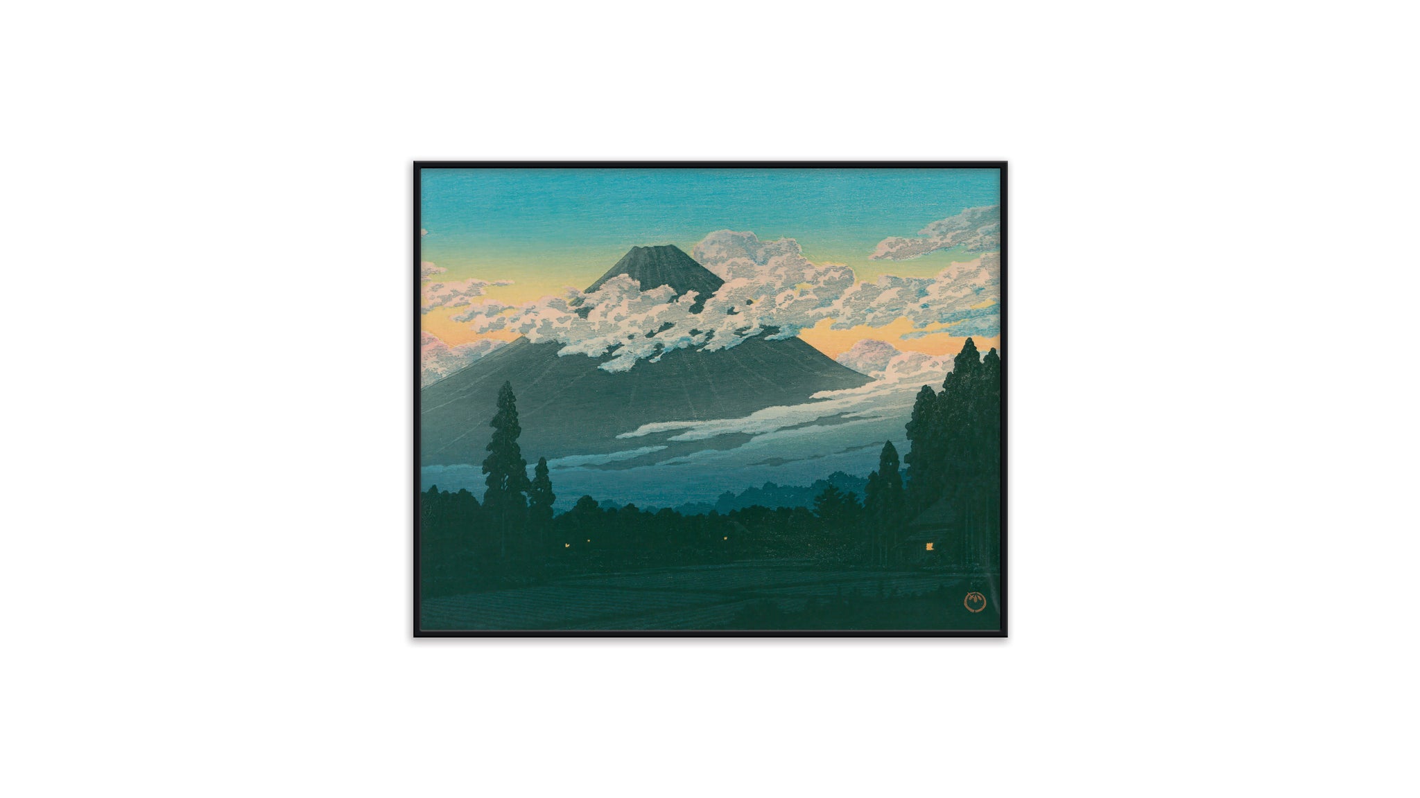 Sunset on Mt. Fuji - Medium Poster